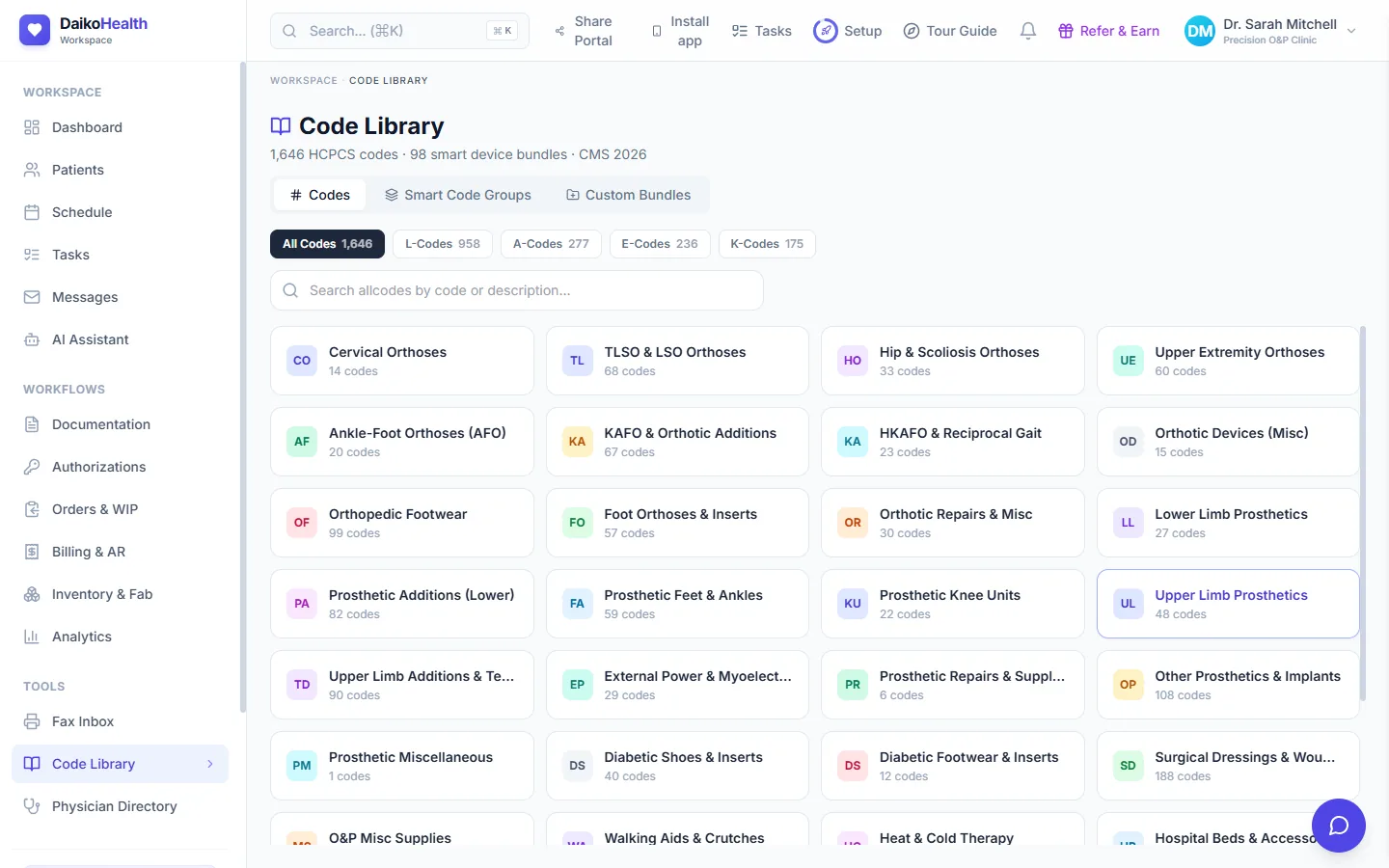 Daiko Health - Practice Management Software for O&P, CRT & DME