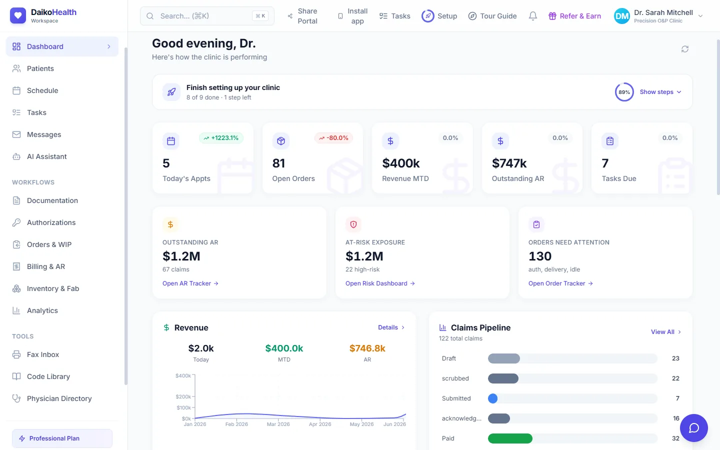 Daiko Health - Practice Management Software for O&P, CRT & DME