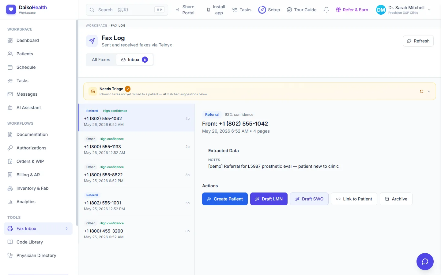 Daiko Health - Practice Management Software for O&P, CRT & DME